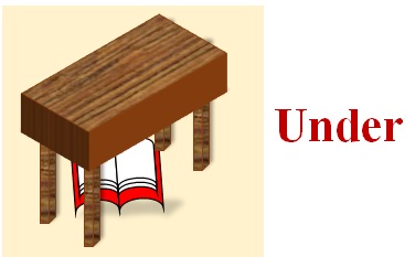 Prepositions of place ~ WHERE IS THE BOOK?