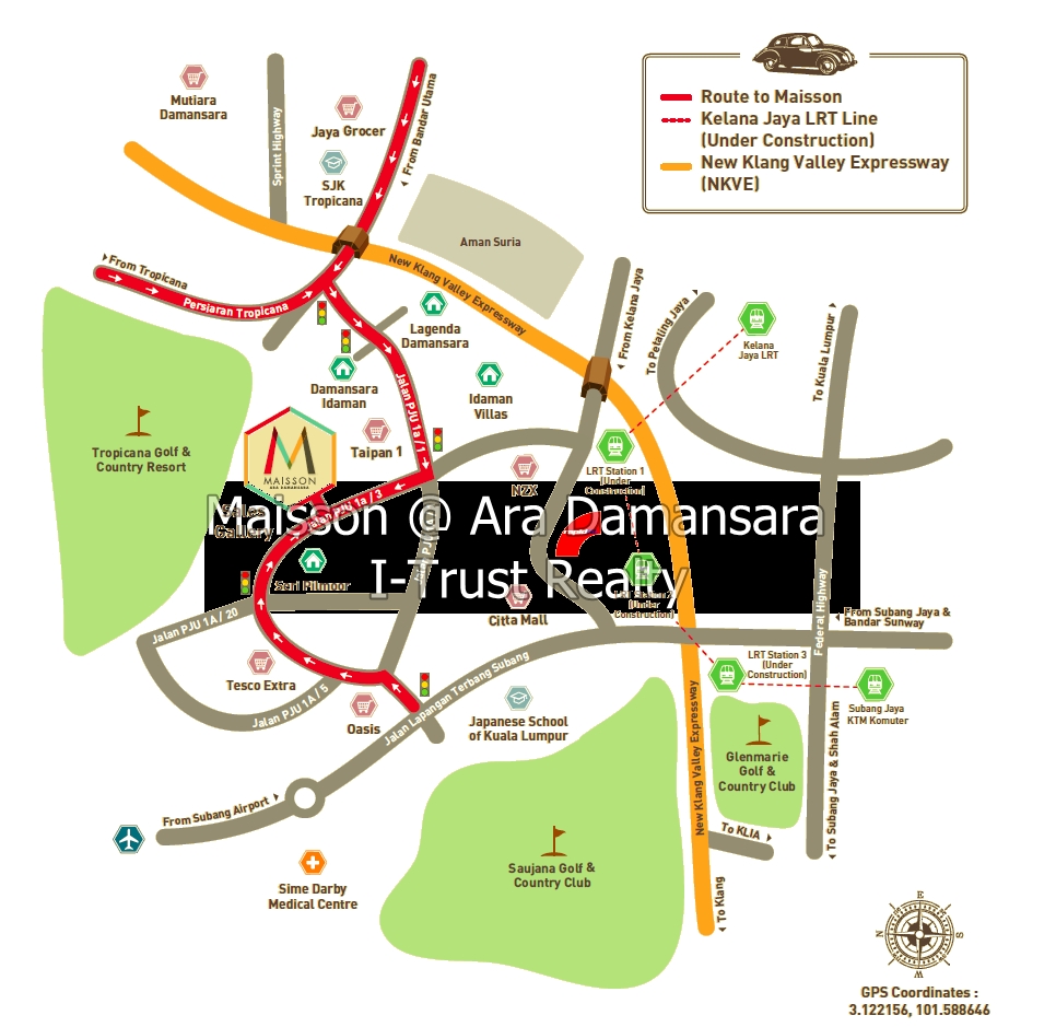 Maisson By The Park @ Ara Damansara: Location & Map