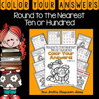 Color By Numbers For Rounding to the Nearest Ten or Hundred - Fern ...