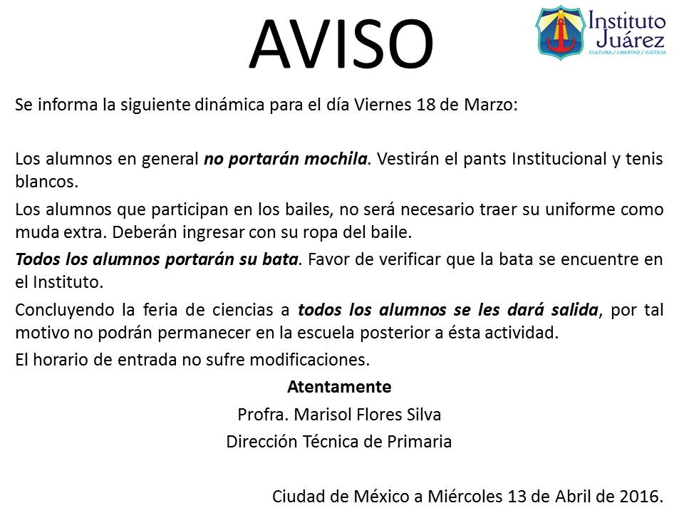 Instituto Juárez 5° Primaria: Avisos de actividades que se llevarán a ...