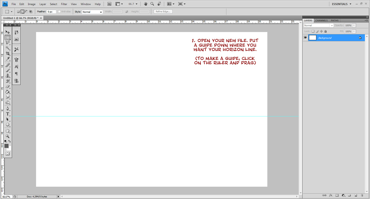 Flooby Nooby: Easy Two-Point Perspective Guides in Photoshop