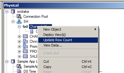 OBIEE 11g/12c and ODI12c: Creating Physical table / Opaque View in Physical Layer