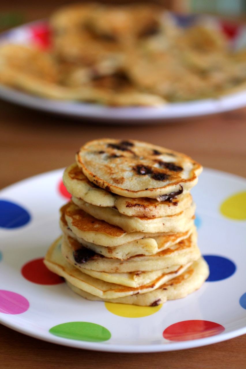 Green Gourmet Giraffe: Choc chip pikelets