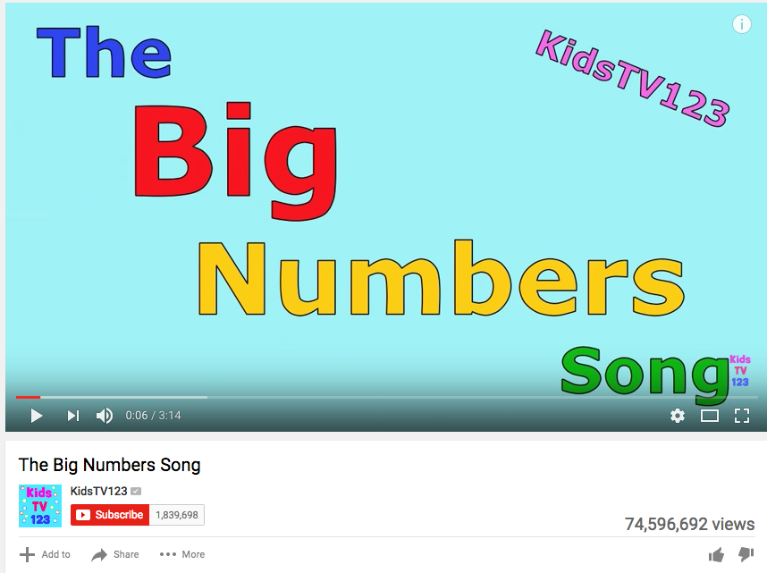 Maestro Escuela 2017: The Big Numbers Song