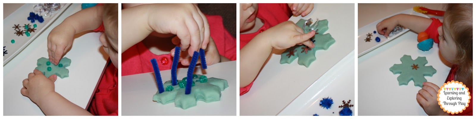 Learning and Exploring Through Play: Snowflake Playdough