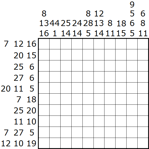 Para's Puzzle Site: Puzzle #141: Japanese Sums