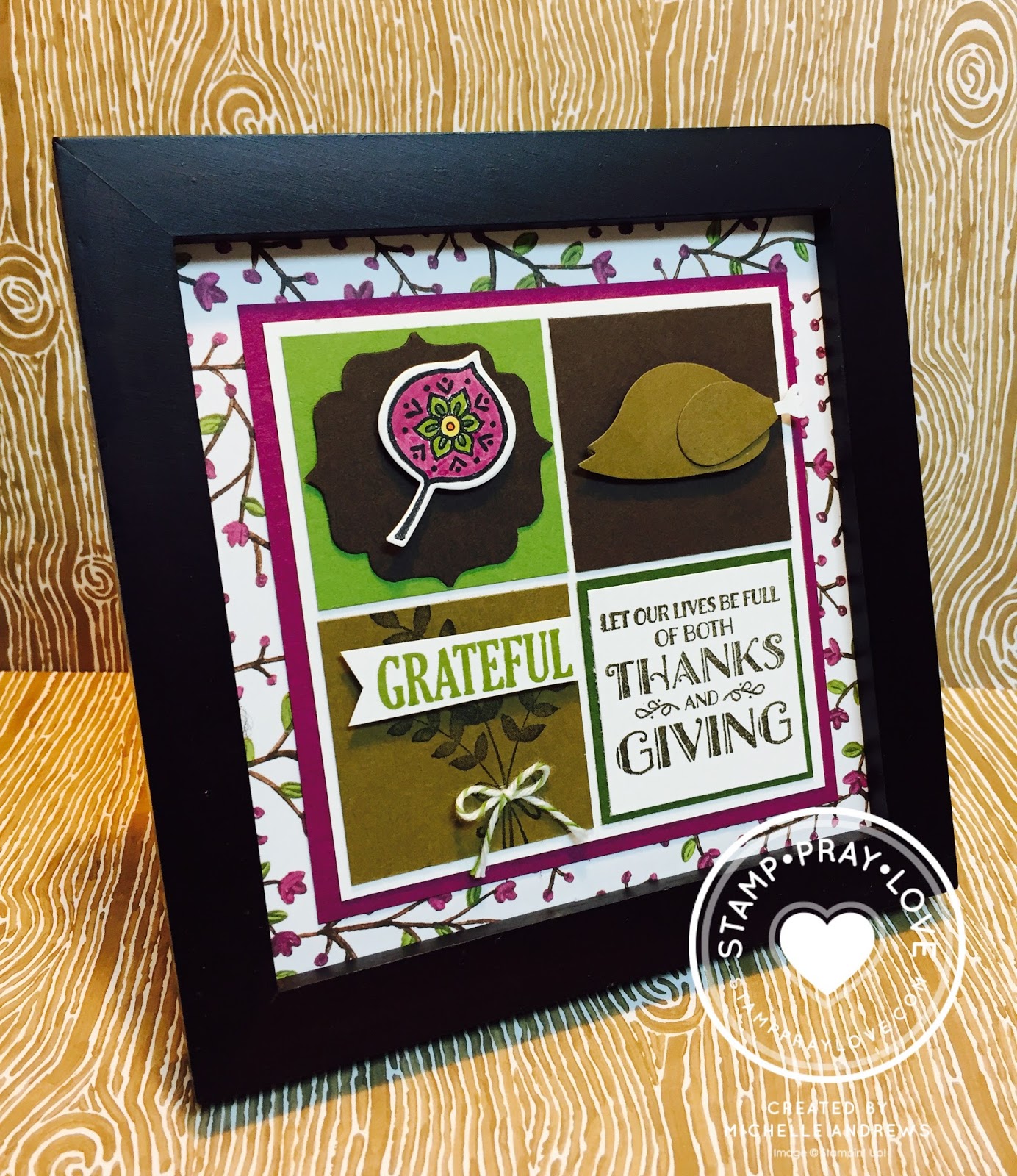 Stamp · Pray · Love: Thanksgiving 5x5 Sampler Frame