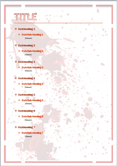 Templates For Projects: Blood Template