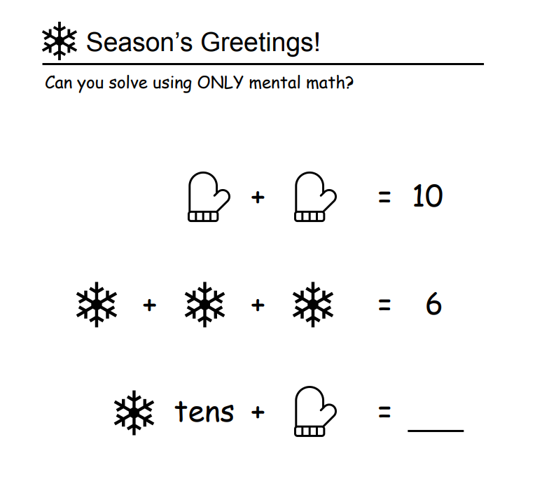 Numeracy Techniques, Strategies and Ideas: Christmas Number Talk ...
