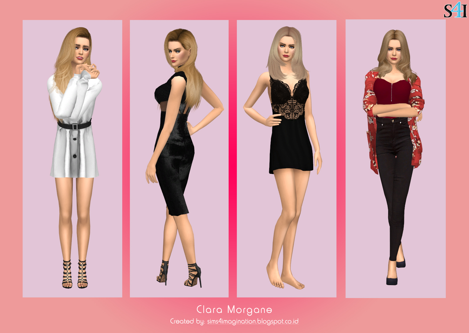 My Sims 4 CAS: Clara Morgane - Imagination Sims 4 CAS