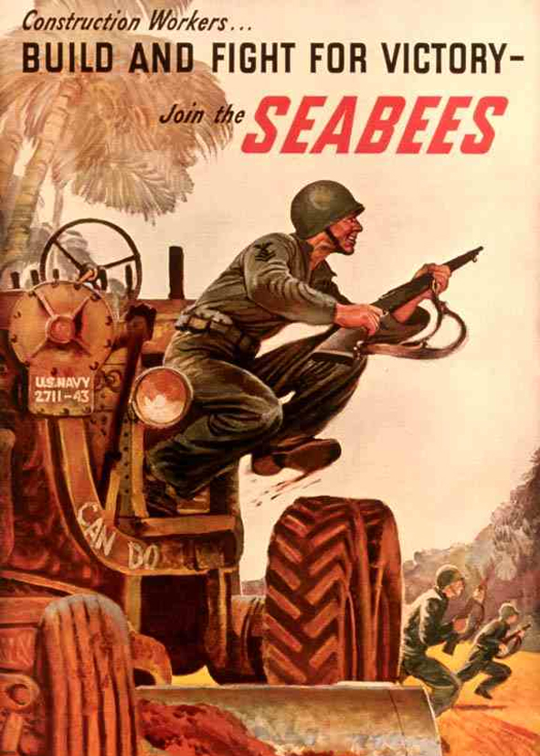 United States Navy: Quonset Huts: Seabee Recruitment Posters
