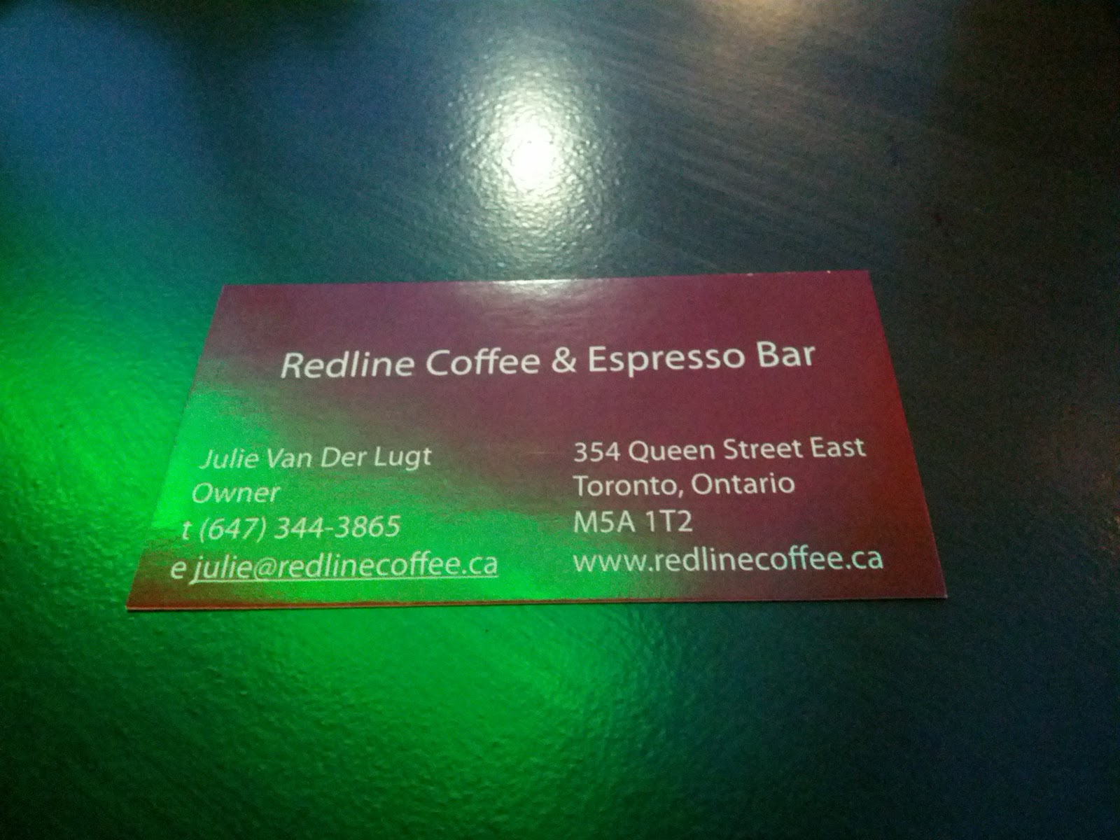 The Toronto Cafe and Food Blog: Redline Coffee & Espresso Bar
