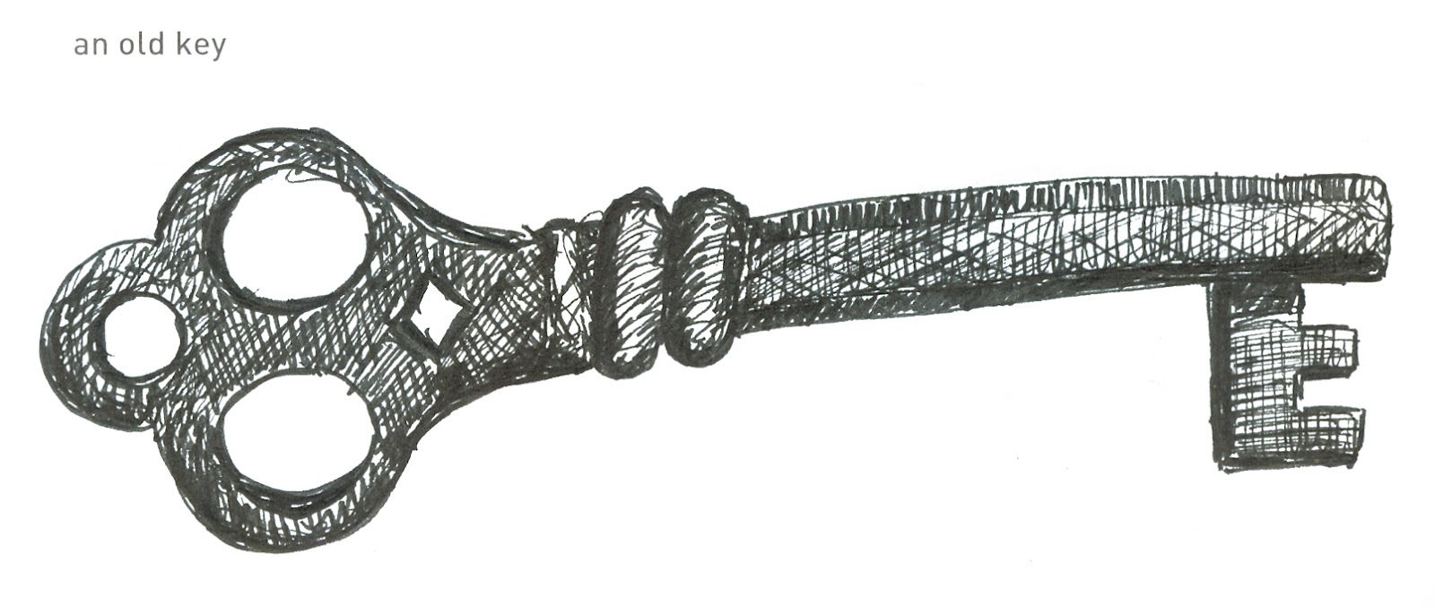 Ana's Strictly Sketchbook: 642 Things to Draw #38 - An Old Key