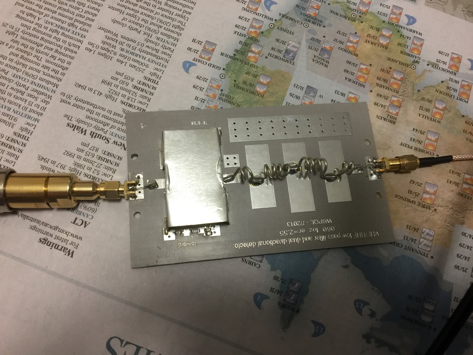 High power UHF DVB-T amplifier, filters and testing