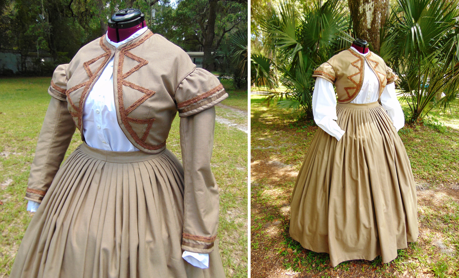 The Antique Sewist: 1860s Bolero (Zouave) Jacket with Detachable Sleeves