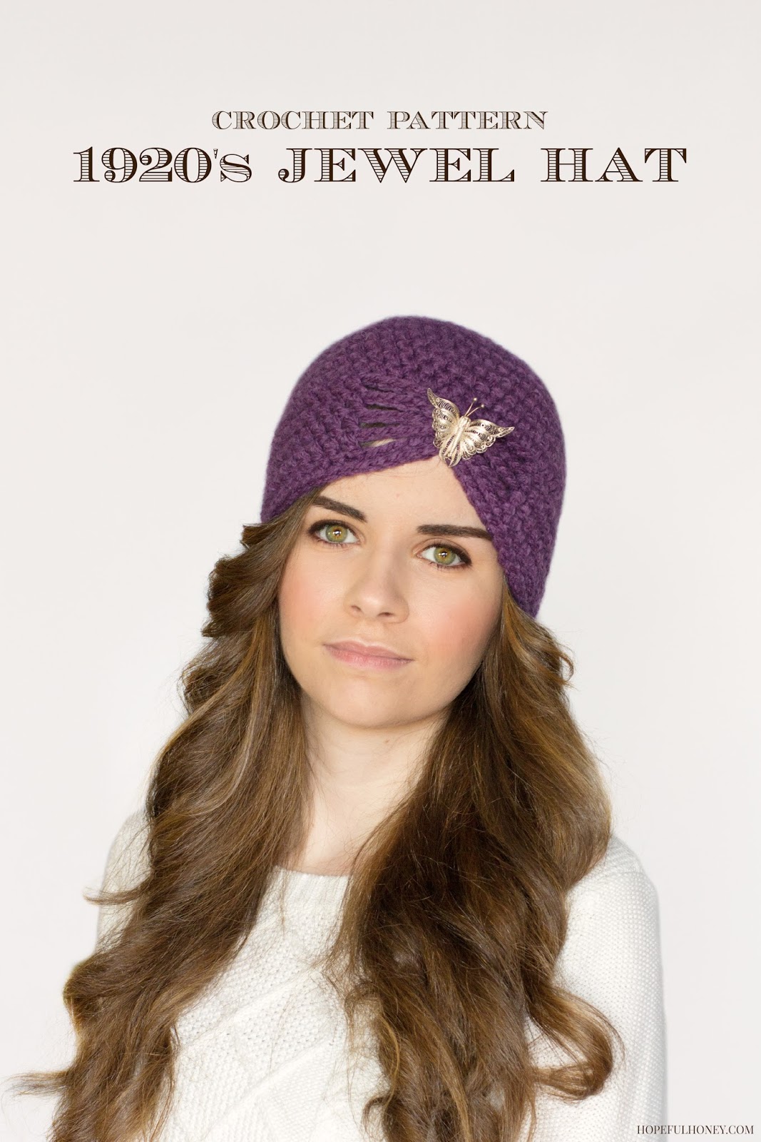 1920's Jewel Flapper Hat Crochet Pattern - Hopeful Honey