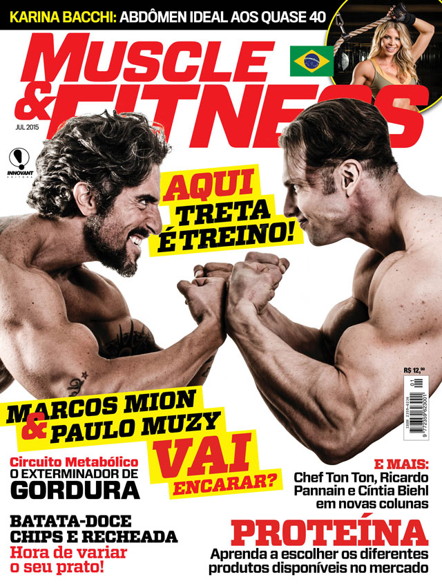 Marcos Mion e Paulo Muzy mostram os músculos na capa da Muscle & Fitness