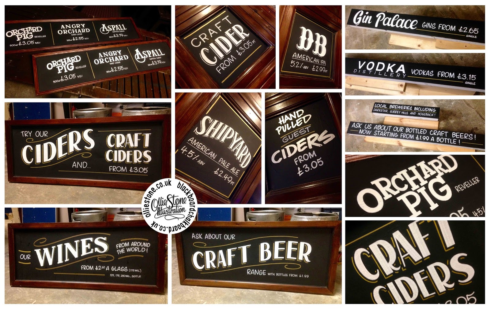Blackboard Chalkboard by Ollie Stone: Pub hand-written chalkboard and ...