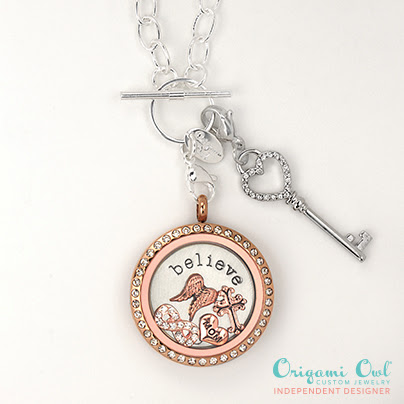 Origami Owl Believe Mixed Metals Living Locket | Jeanette at Think Goodness