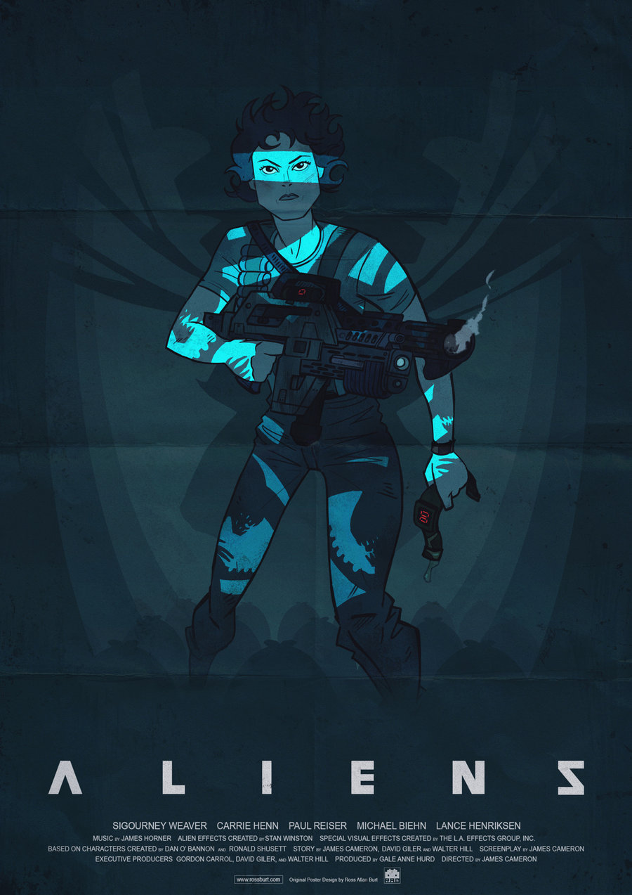 Fashion and Action: Aliens Ripley Trilogy & Prometheus Poster Fan Art ...