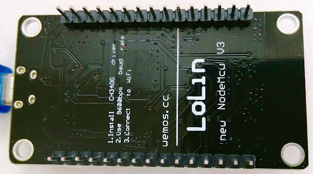 Hands on Arduino Mega: ESP8266: LoLin V3 NodeMcu Lua WIFI Development Board