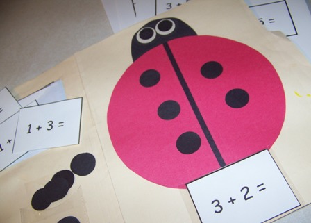 Adventures in Mommy-hood: Ladybug Math (an addition file folder game)