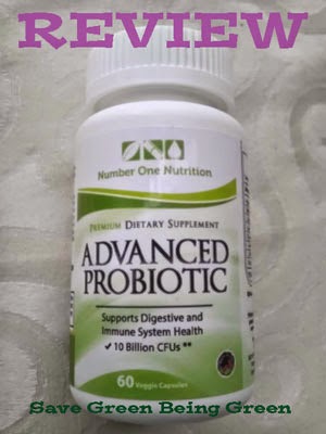 Save Green Being Green: Review: Number One Nutrition Probiotic Supplement