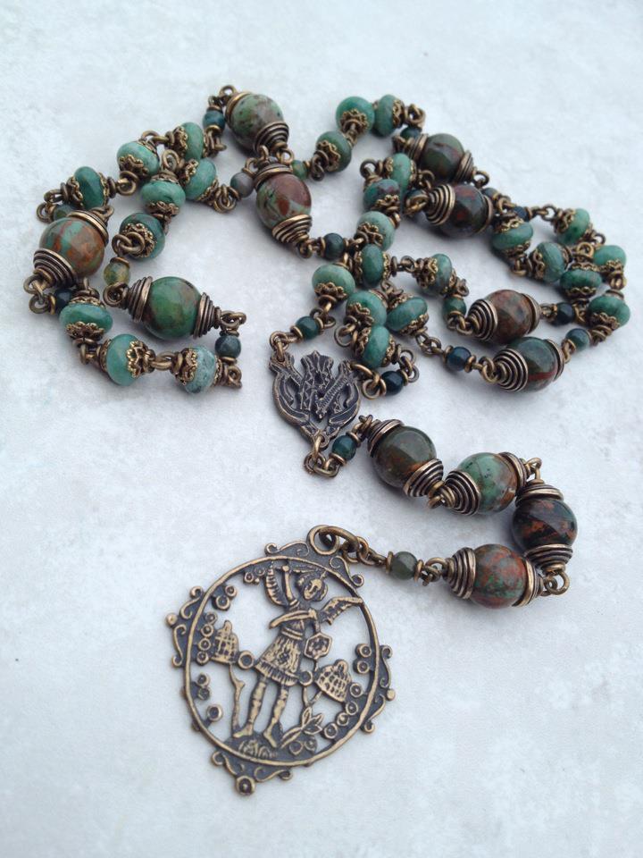 St Michael Chaplet Beads / Saint Rosary Prayer - World Wide Weft