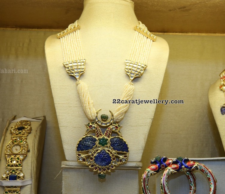 Blue Sapphire Pakshi Pendant - Jewellery Designs