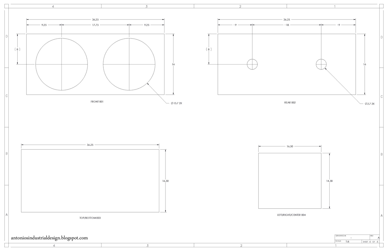 ANTONIO'S INDUSTRIAL DESIGN: Subwoofer Box Design Chronicles