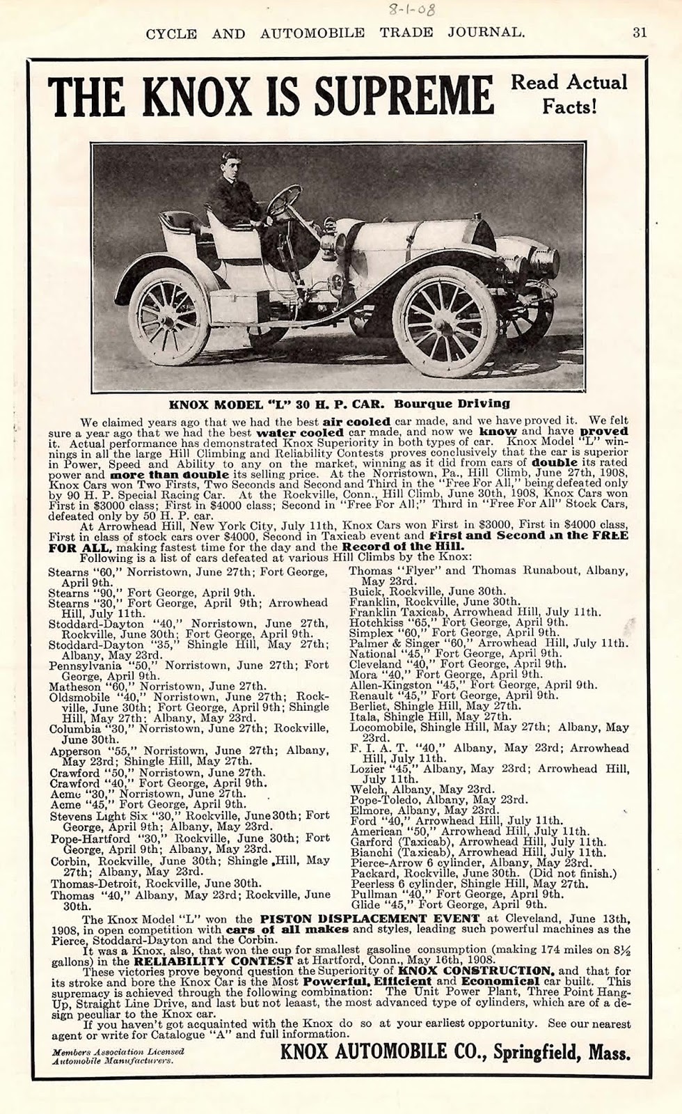 Knox Racing: The Cars