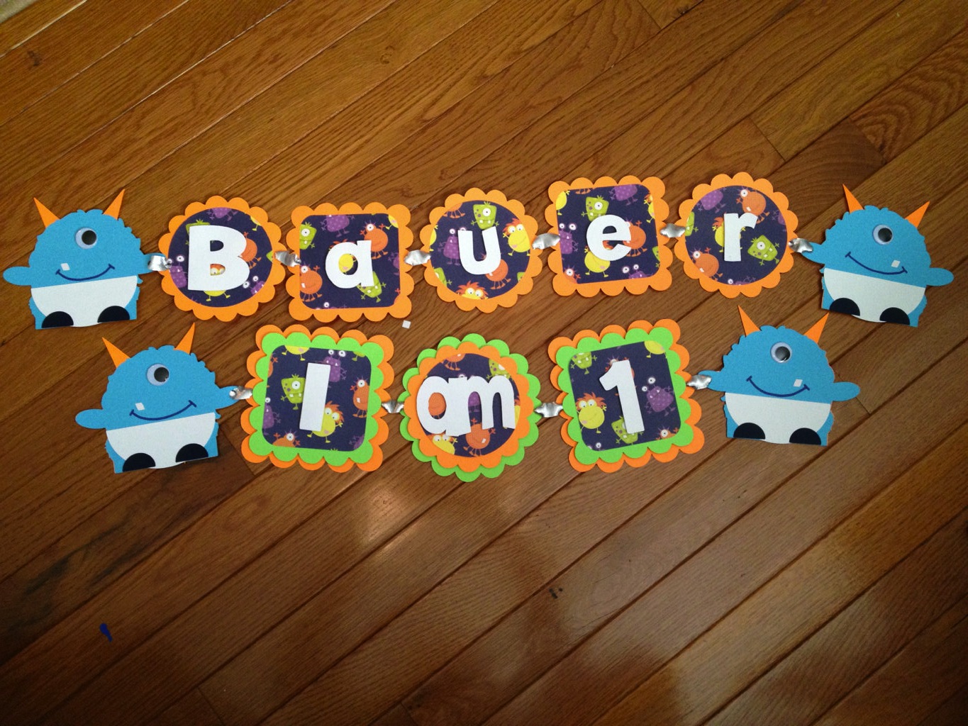 R + R Creations: Little Monsters birthday banner!