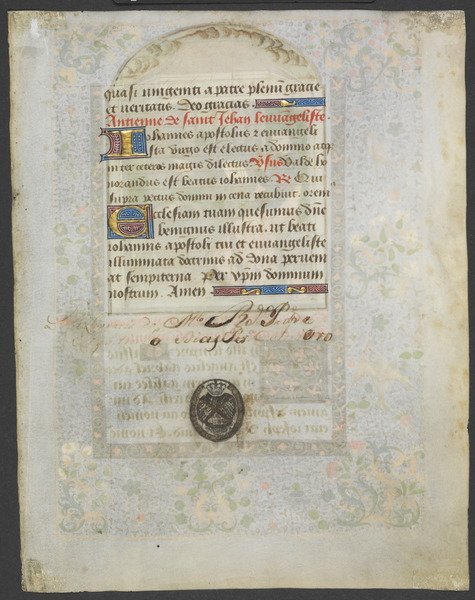 Medieval Manuscripts Provenance: An Effaced Ink Stamp Deciphered