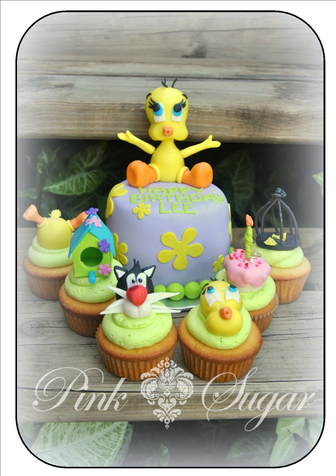 Pink Sugar: Tweety Bird Mini Cake & Designer Cupcakes...