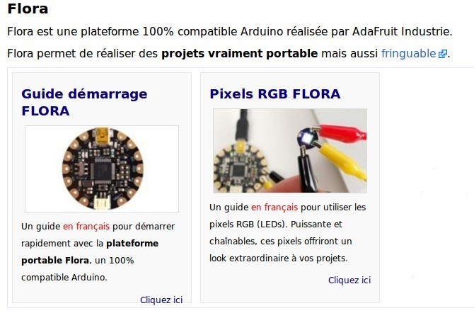 Guide de démarrage FLORA + Tutoriel sur les Neo Pixels Flora - MCHobby - Le Blog