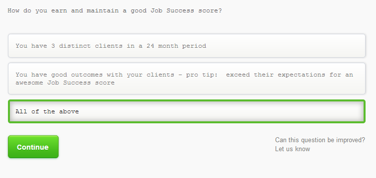 How do you earn and maintain a good Job Success score?