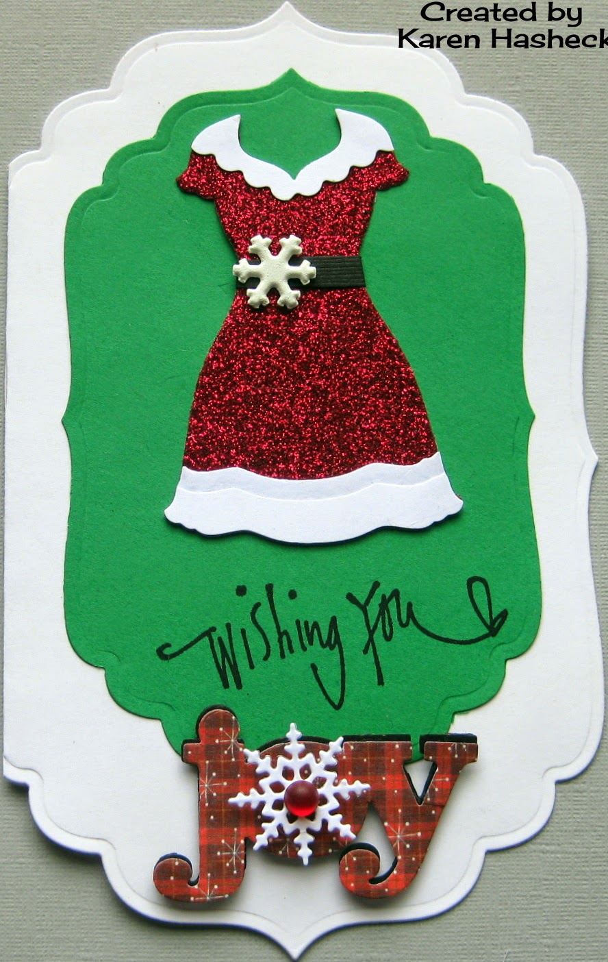 Karen's Kreative Kards: Shaped Mrs. Santa Card