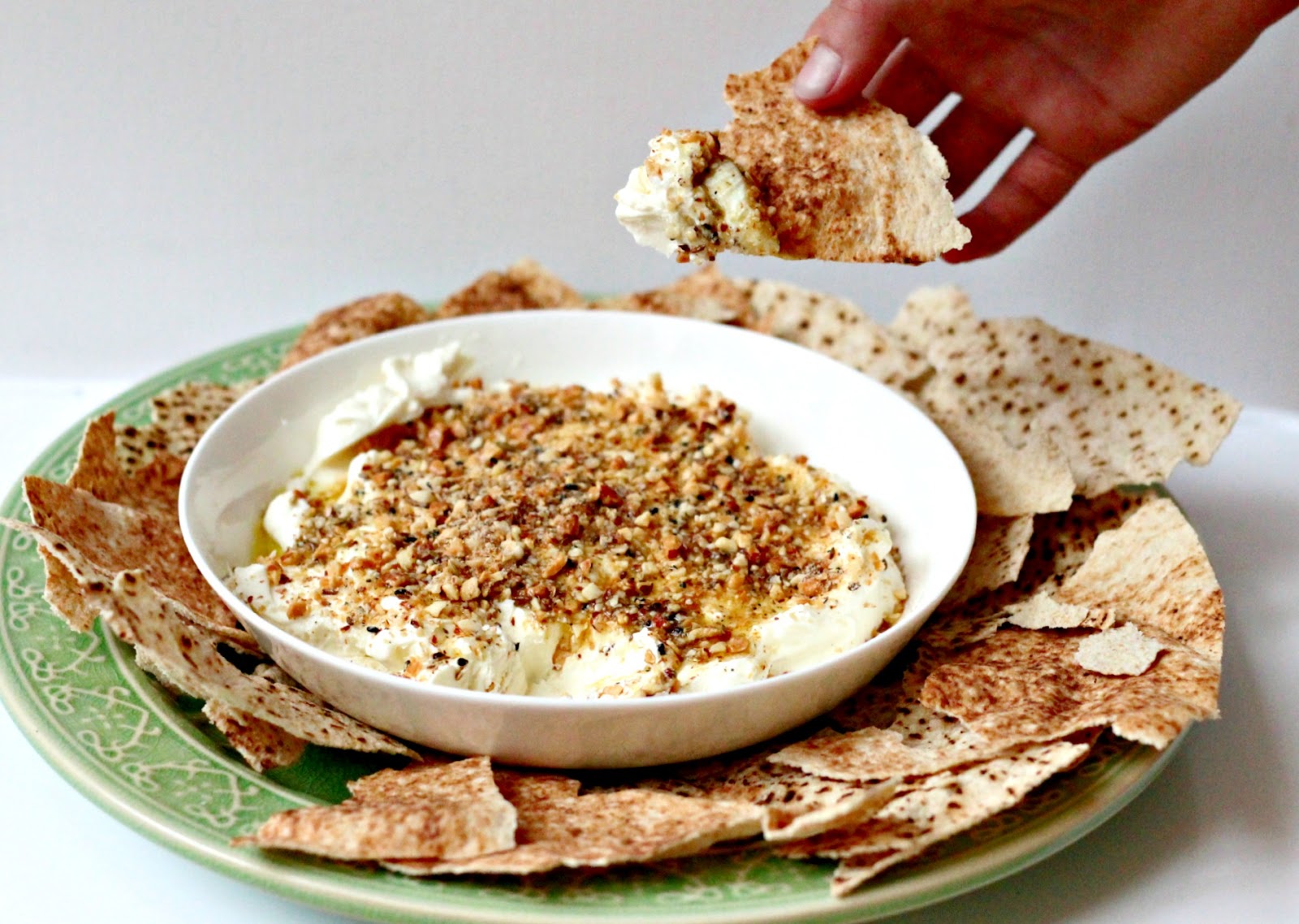 Milk and Honey: Labne with Nutty Cumin Dukkah and Pita Chips