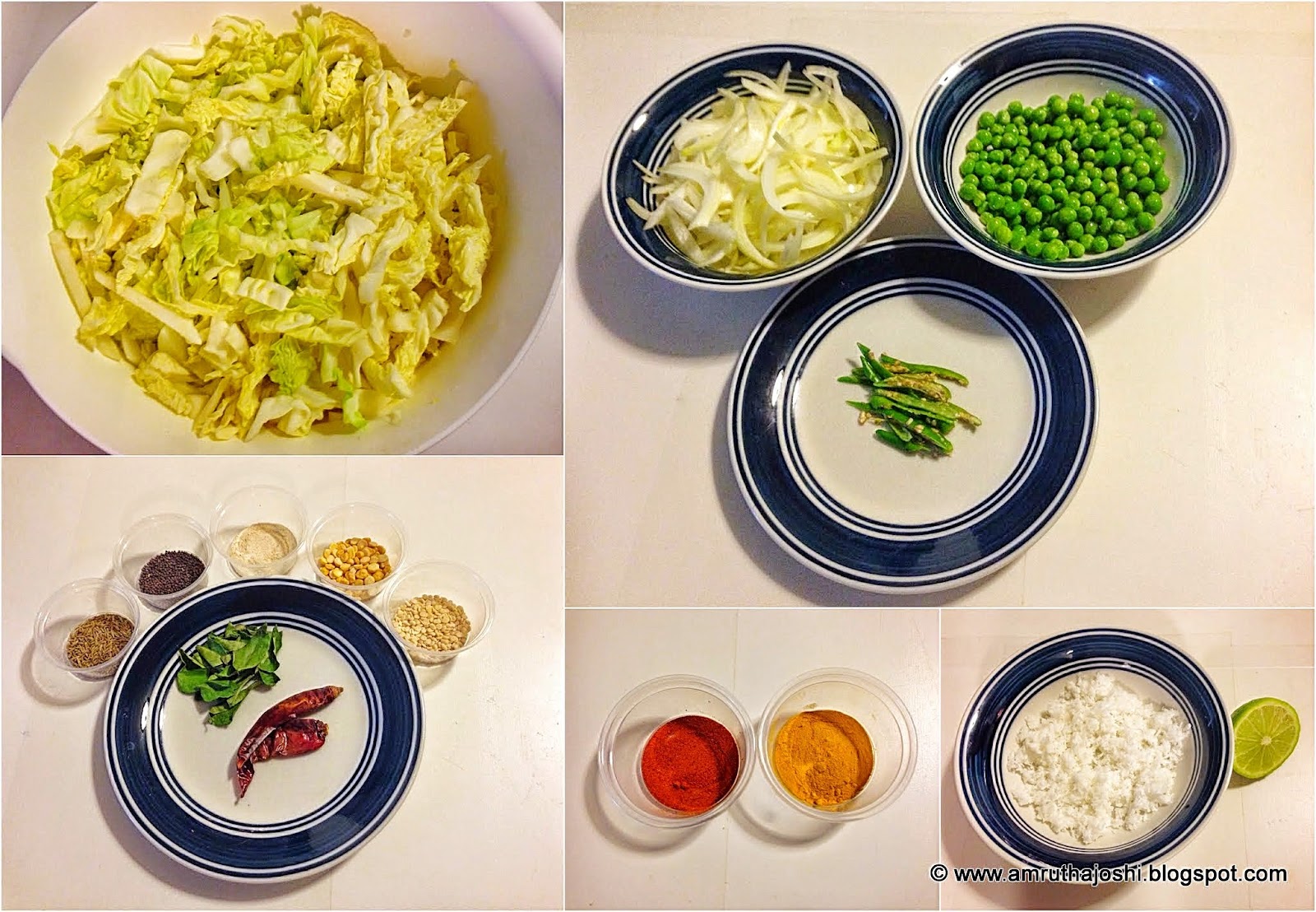 Ammus Veggie Ventures: CABBAGE FRY: PATTA GOBI KI SABJI
