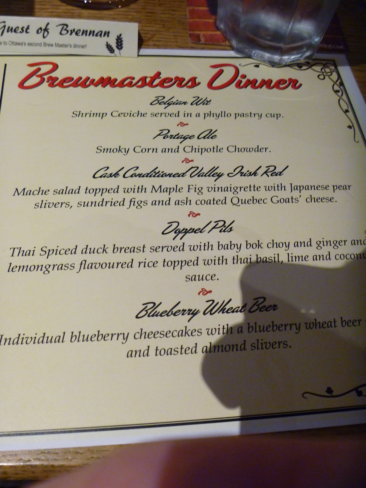 Dude, COOK!: Mill Street Brew Pub's 2nd Brewmaster's Dinner - April 26 ...