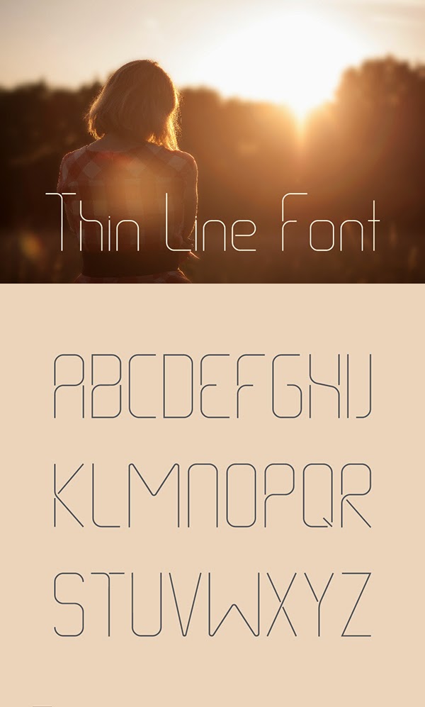Thin Line by Gatis Vilaks free font download | Freebies PSD