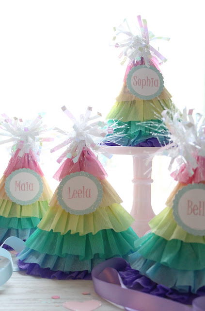 Icing Designs: DIY rainbow ruffle party hats