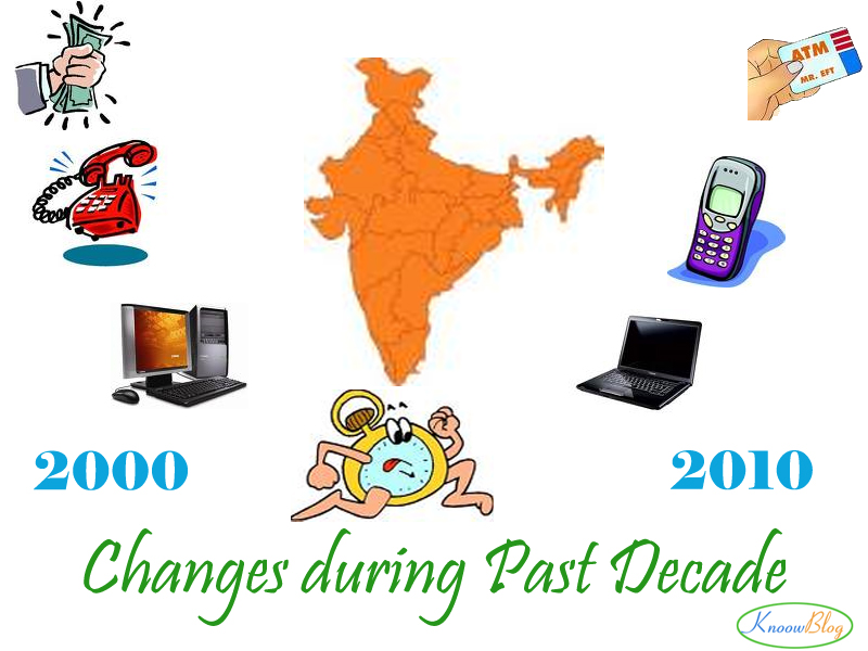 Noticeable changes in India which happened in the past decade.