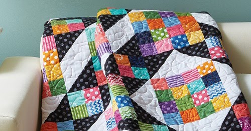 Quilt colorful square patchwork