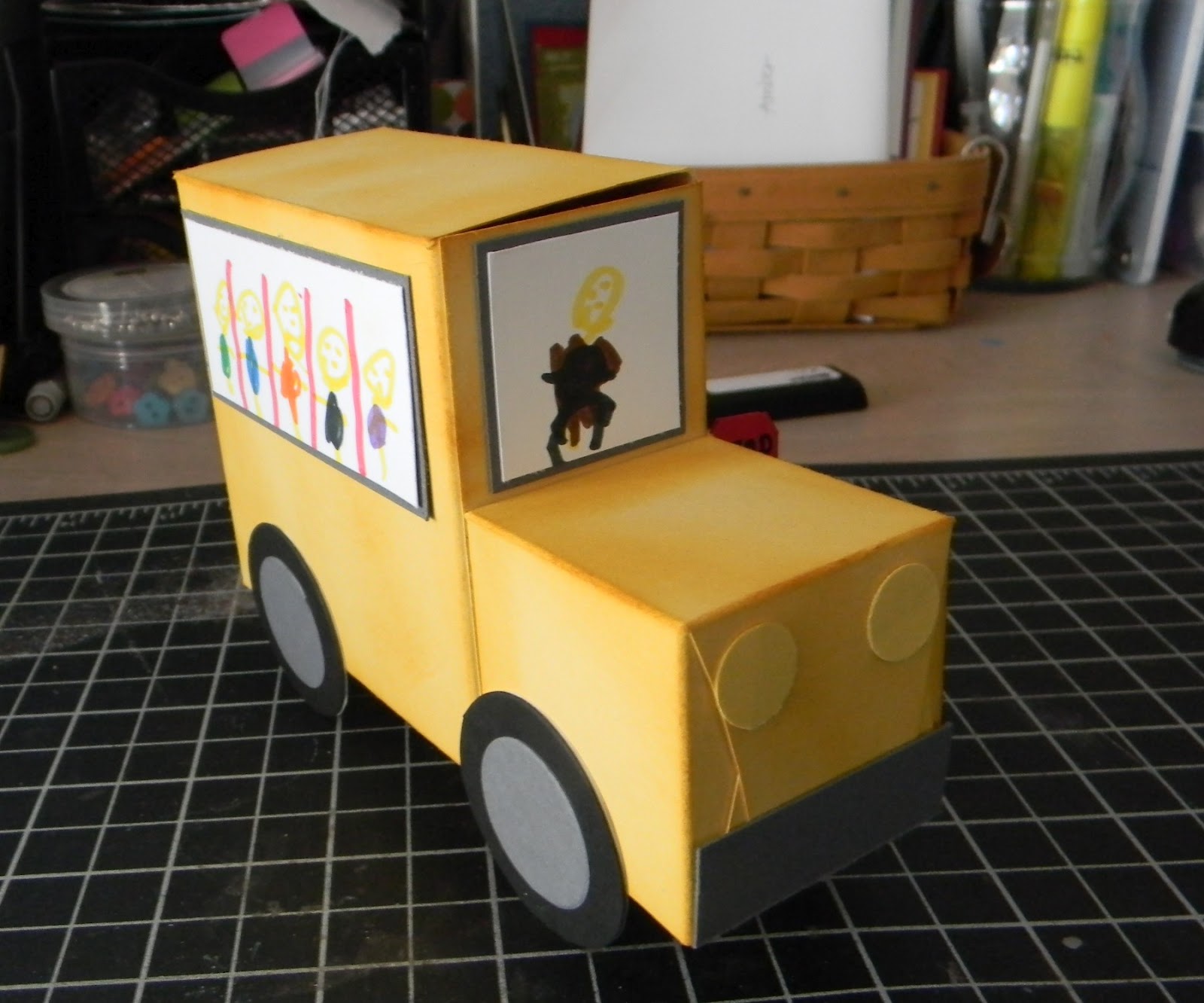 Ruth's Stamping Corner: School Bus Box