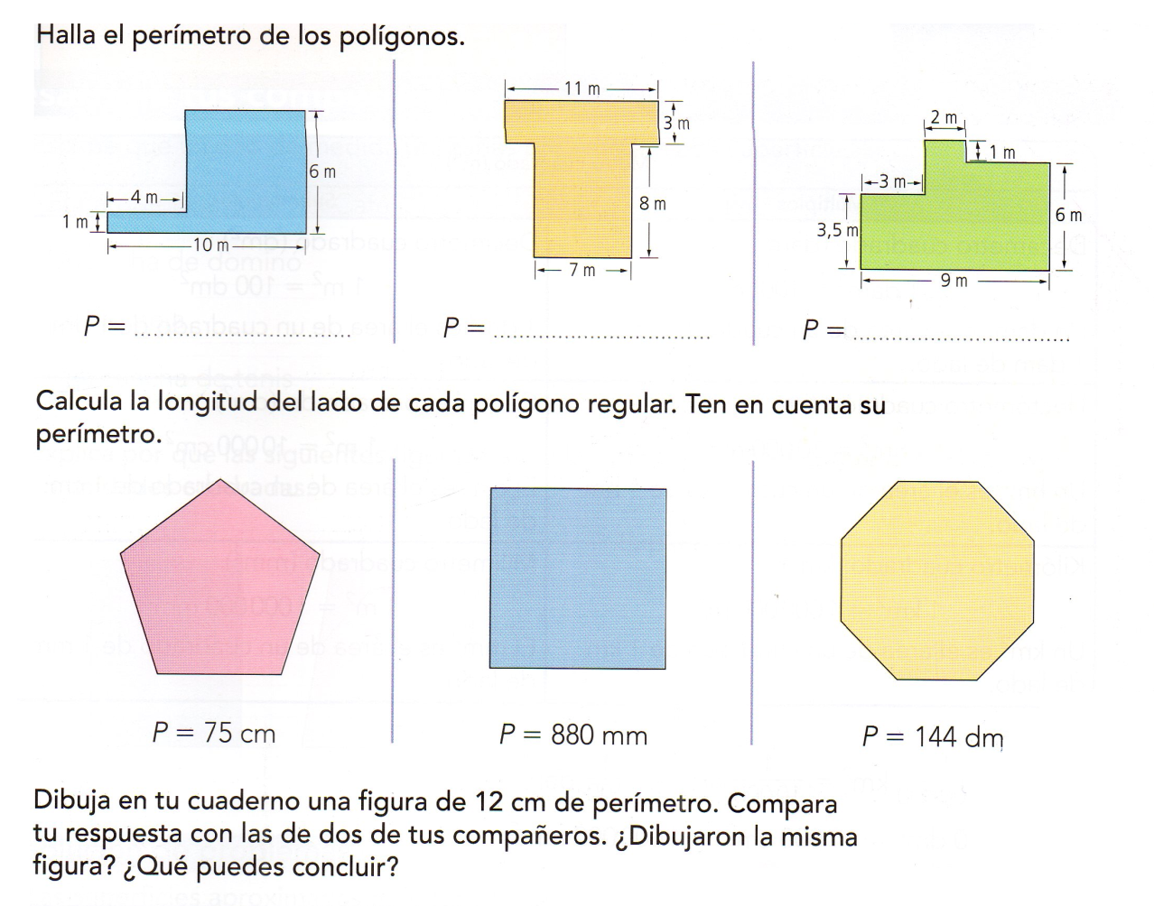 QUINTO GRADO : PERÍMETRO DE LAS FIGURAS GEOMÉTRICAS