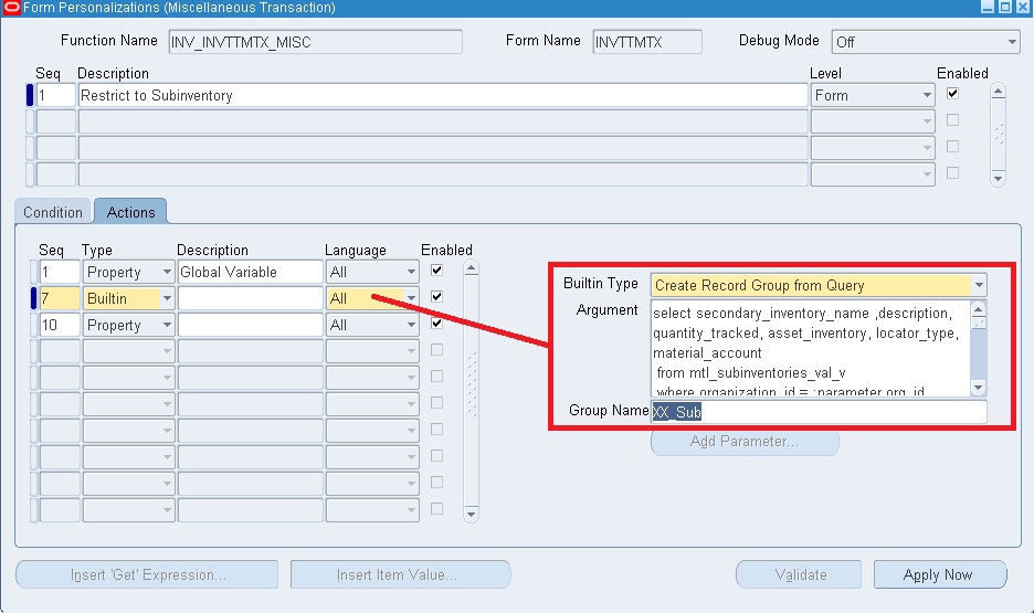 Form Personalization: How to Restrict Item to a particular Subinventory | Oracle Techno & Functional