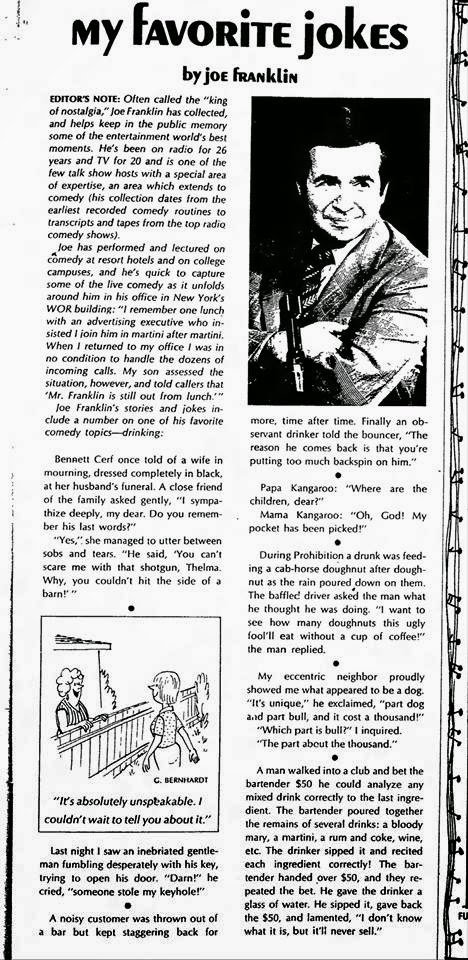 Media Funhouse: When Joe Franklin threatened my life