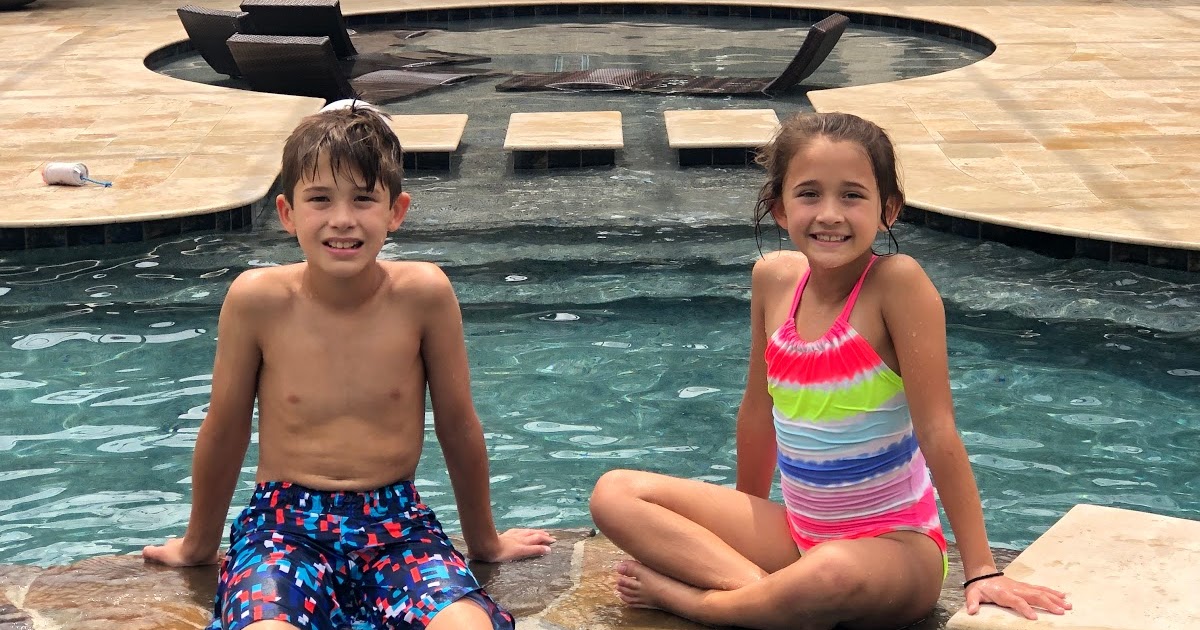 The Vernon Blog: Kids swimming lessons at the neighbor's house