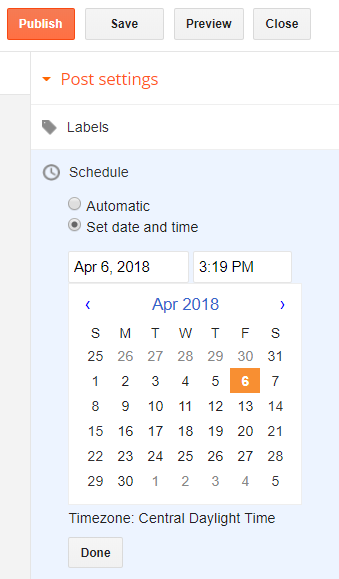 How To Schedule Your Blogger Post to Automatically Publish